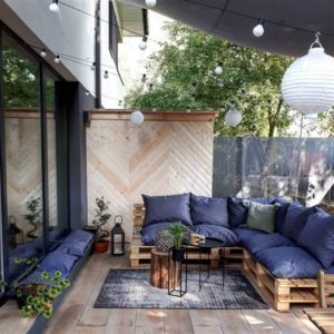 Balcony Pallet Couch Decoration Ideas